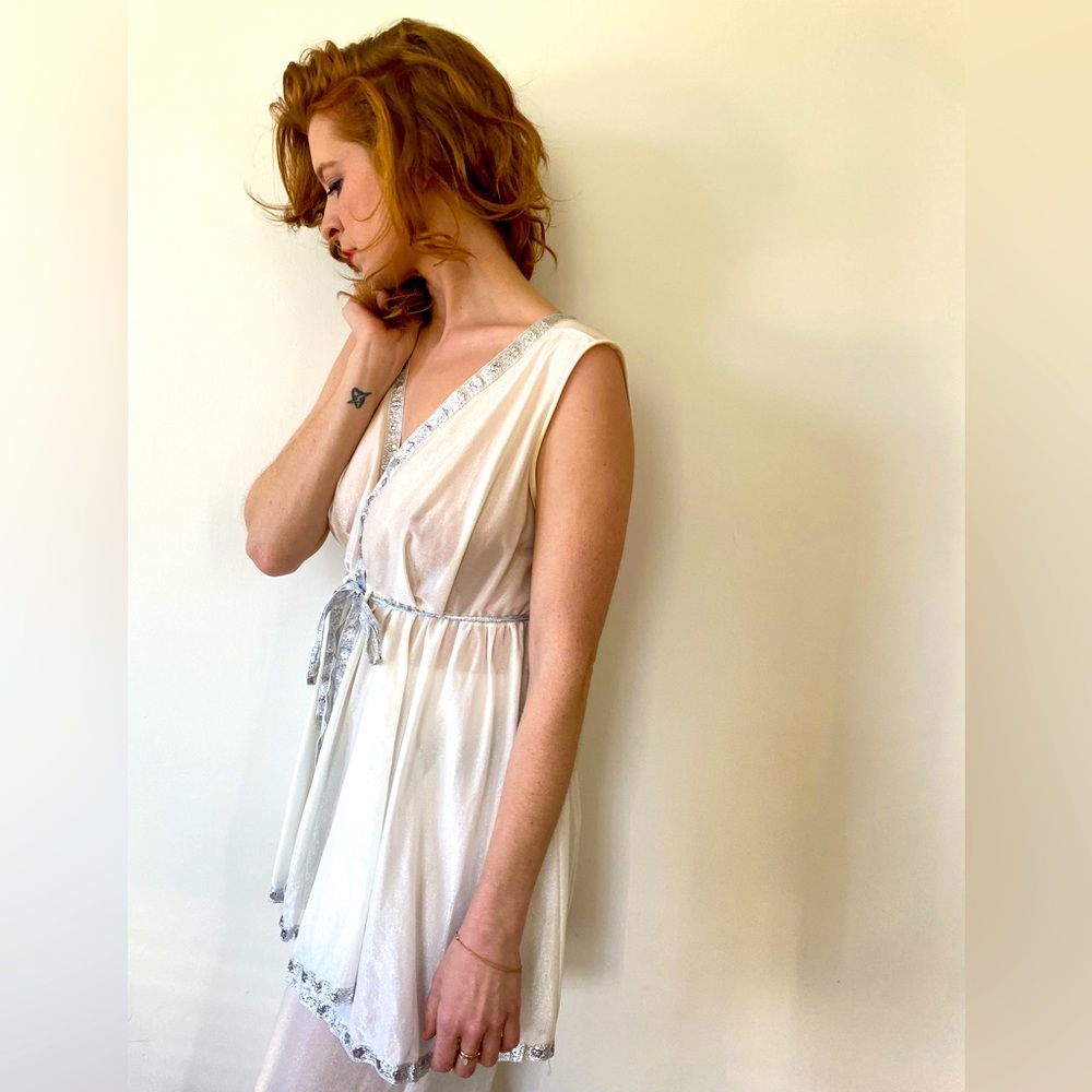 1960's Sheer Sparkly Lounge Pajama Set - Gem